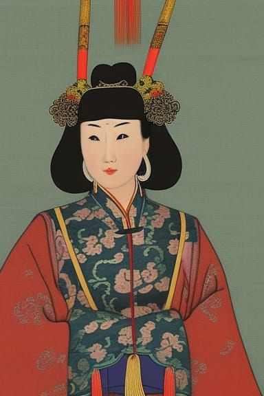 China Qing's Dynasty Manchu The Emperor's Concubine - AI Generated ...