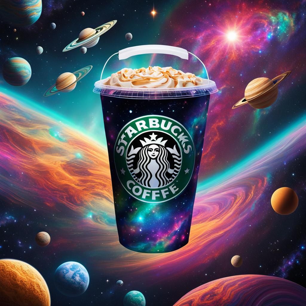 Coffee in the cosmos - AI Generated Artwork - NightCafe Creator
