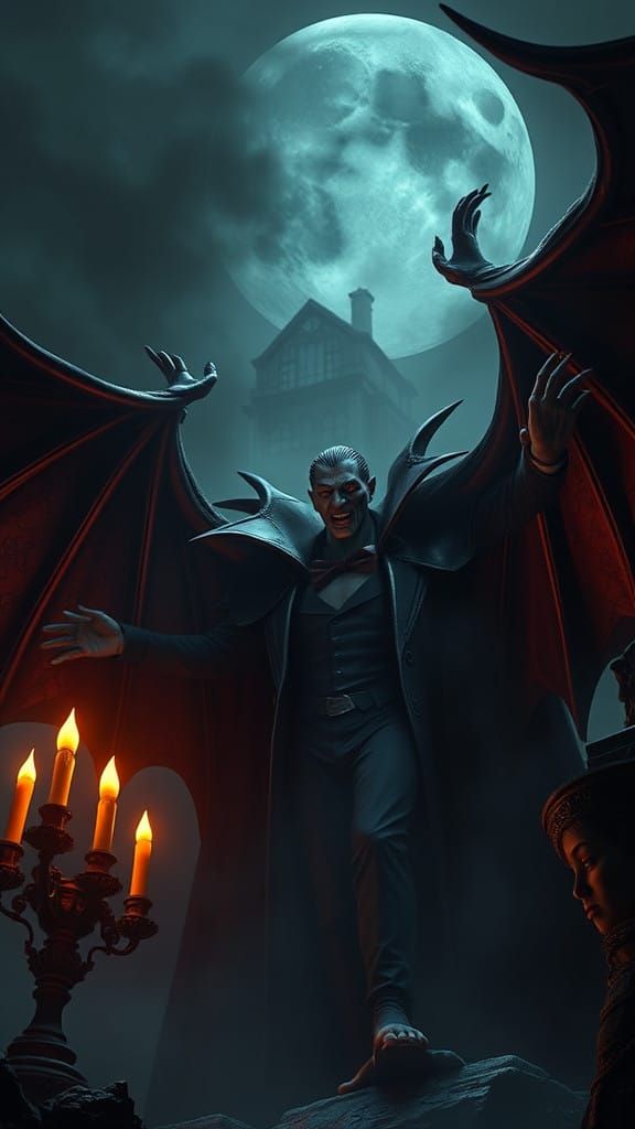Epic Digital Dracula in Hyper-Realistic Pixar Styl... - AI Art