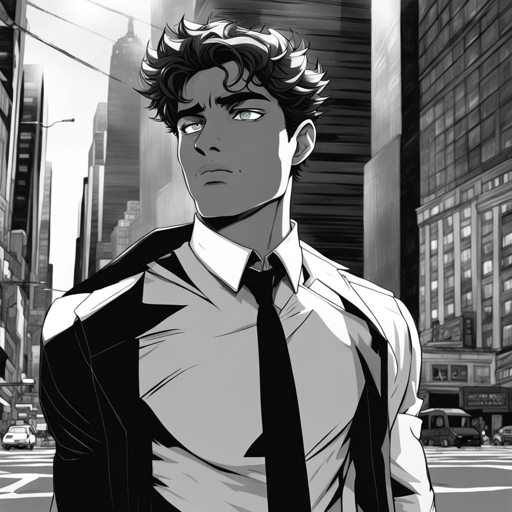 "digital art, panel marvel, chico, hombre, adolescente, atractivo, ojos ...