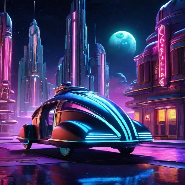 Freaky Future Car On Titan - AI Generated Artwork - NightCafe Creator