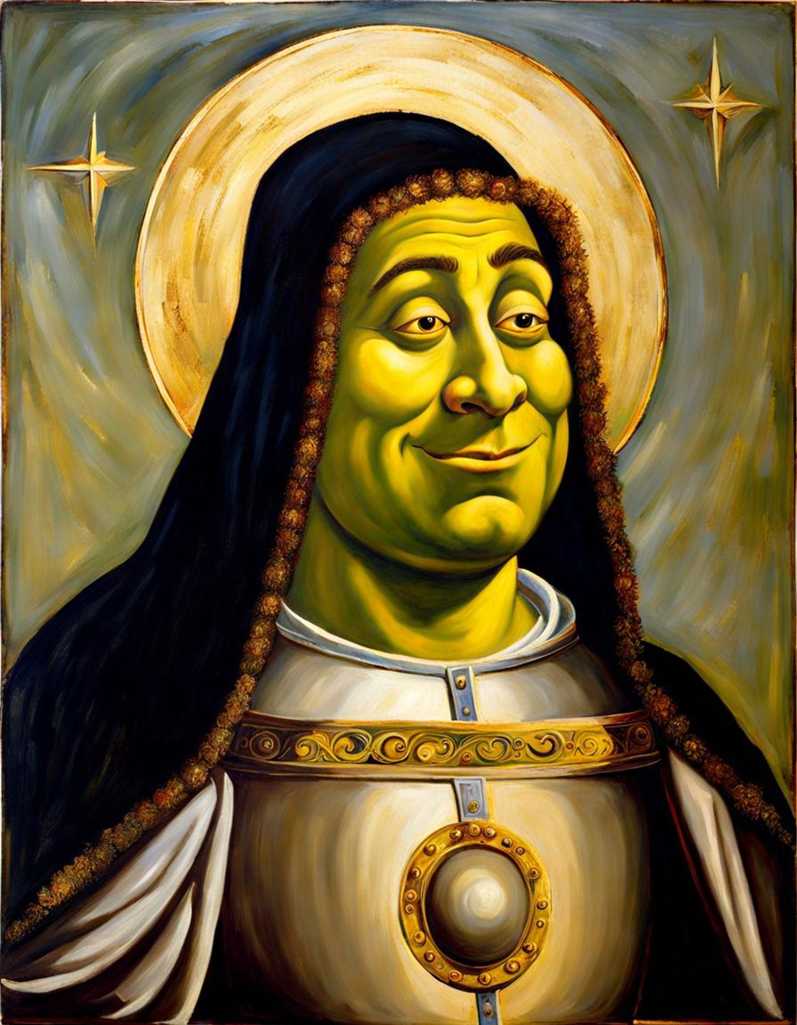 St. Shrek - AI Generated Artwork - NightCafe Creator