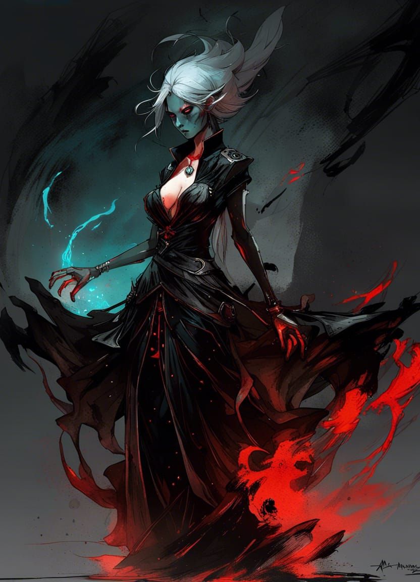 Black Magic Woman - AI Generated Artwork - NightCafe Creator