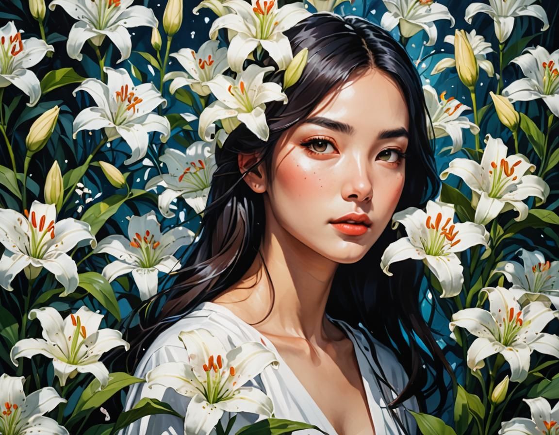 Among the Lilies - AI Generated Artwork - NightCafe Creator