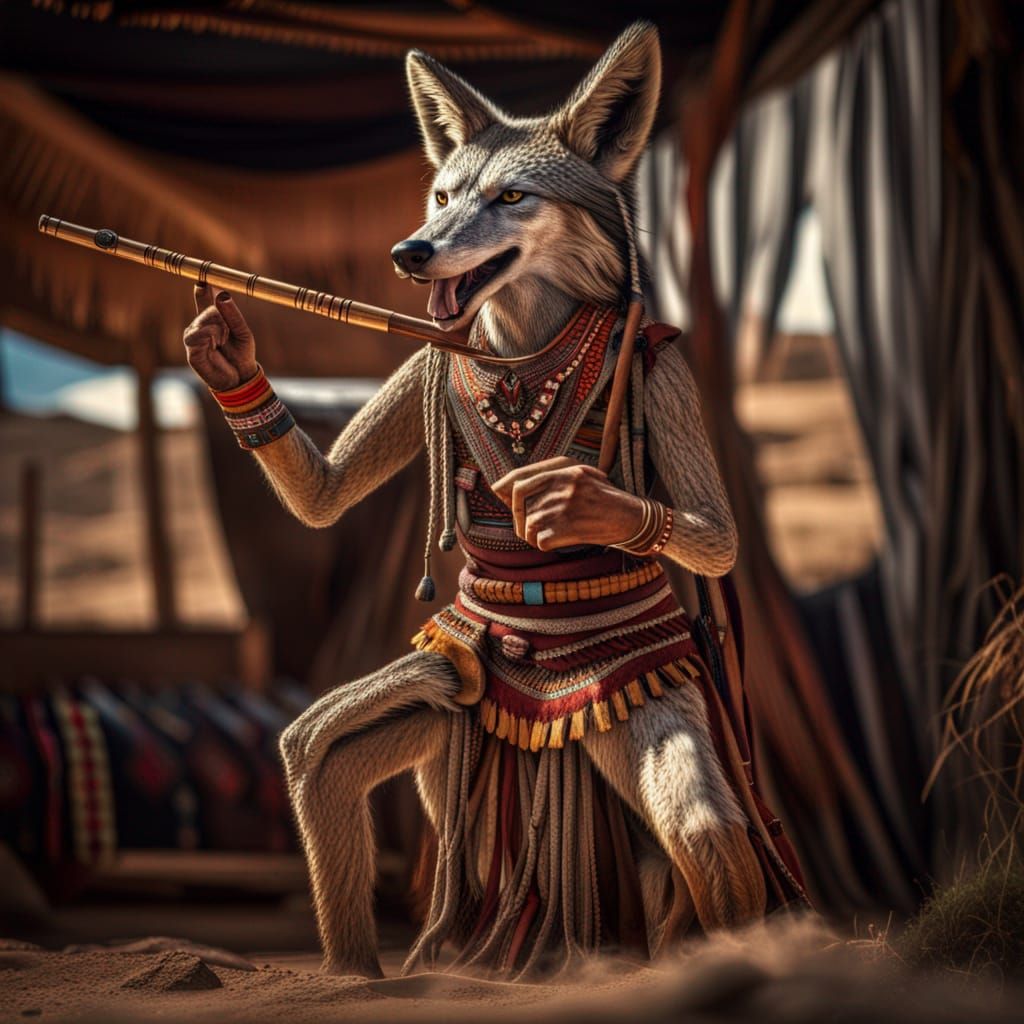 The Navajo god Coyote - AI Generated Artwork - NightCafe Creator