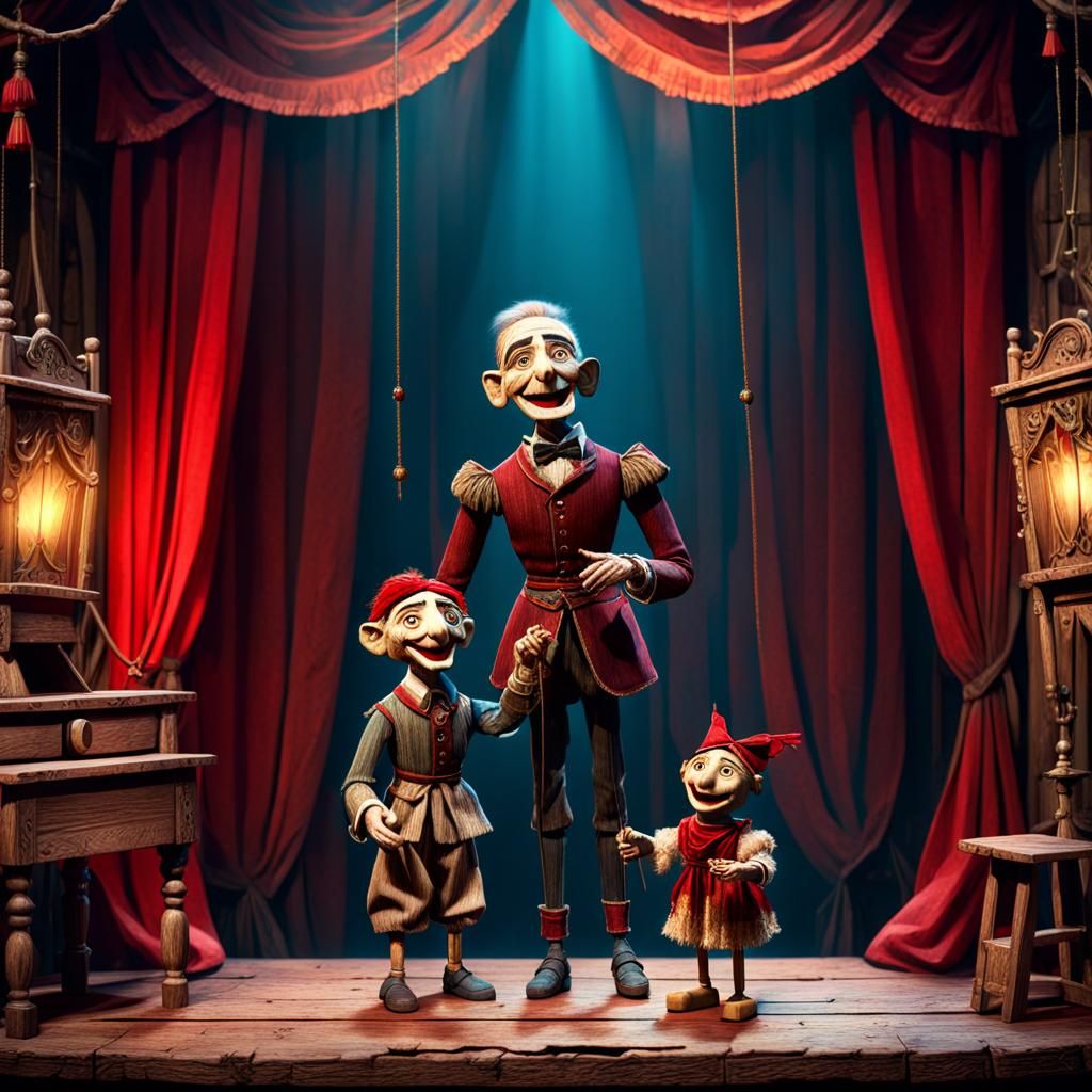 old wooden puppet - AI Generated Artwork - NightCafe Creator