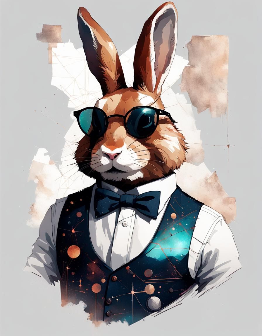Rabbit in waistcoat (Mysterious XL v4) - AI Generated Artwork ...