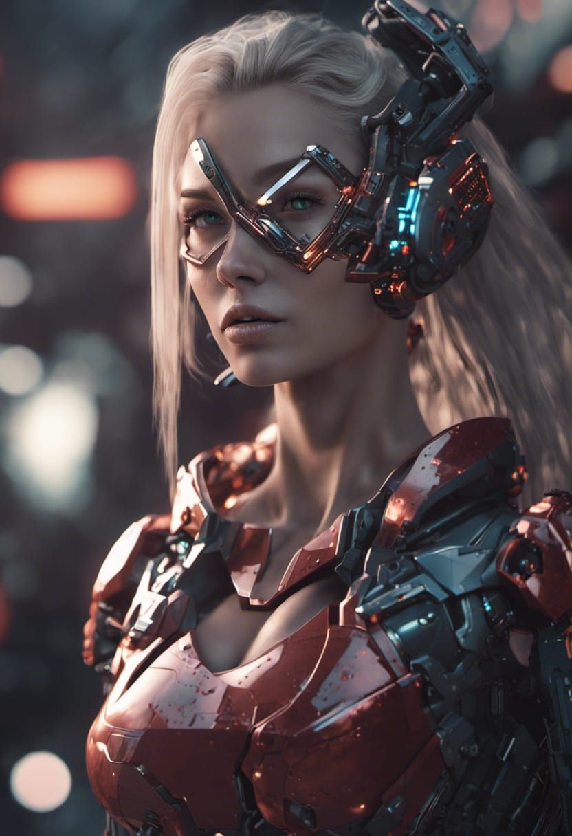 Harley Quinn as Supergirl in skimpy cyberpunk outfit - AI Generated Artwork - NightCafe Creator