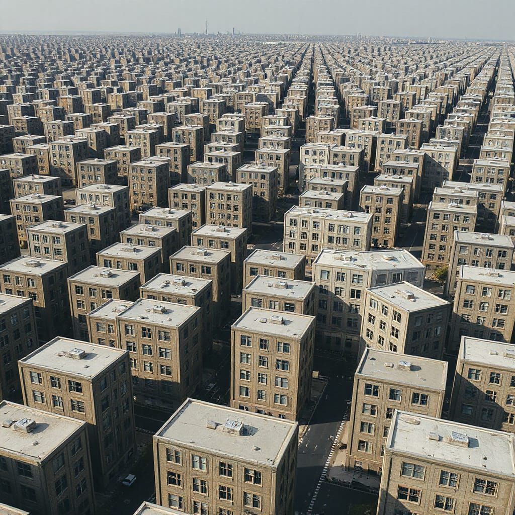 Surreal City of Infinite Squares in Hyper-Realisti... - AI Art
