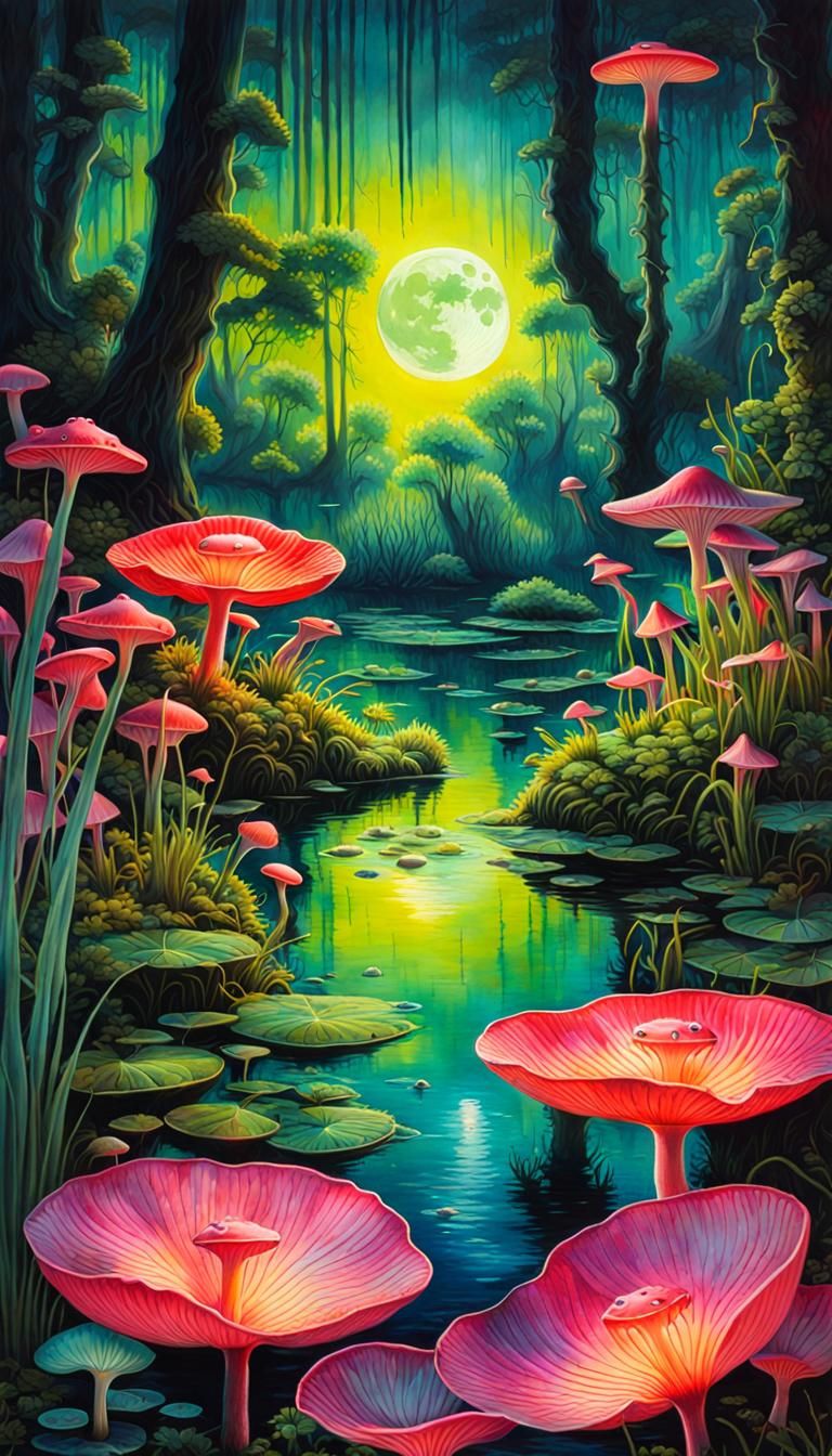 Ethereal Swamp - AI Generated Artwork - NightCafe Creator