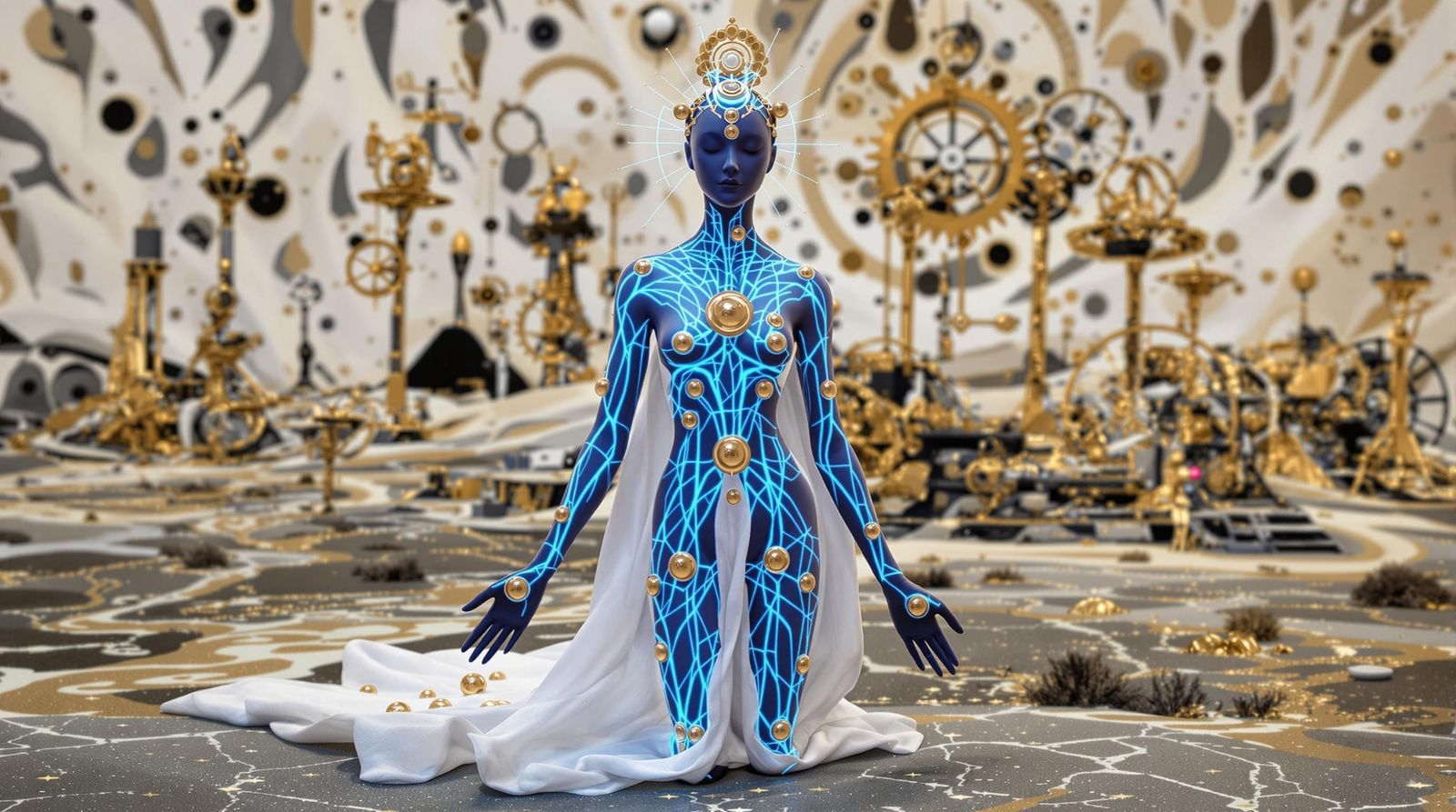 Indigo Girl - Mysterious Energy Medicine Woman Radiates Blue...