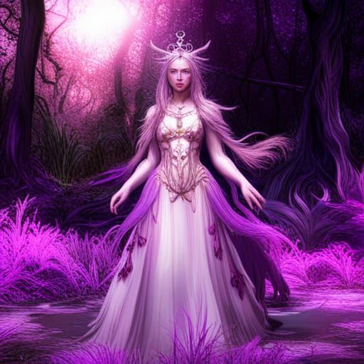 princess in forest psicodelic realistic a masterpiece, 8k resolution ...