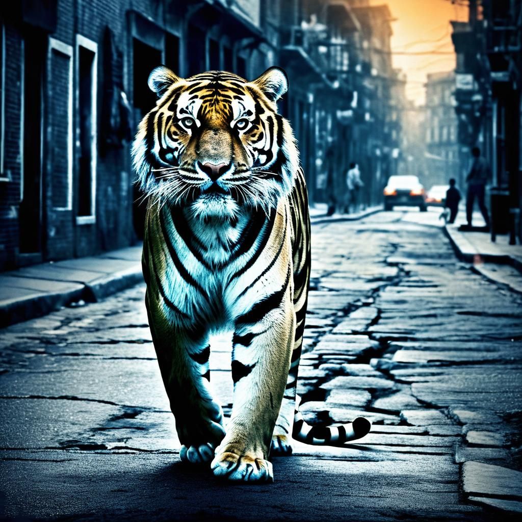 Urban Tiger - AI Generated Artwork - NightCafe Creator