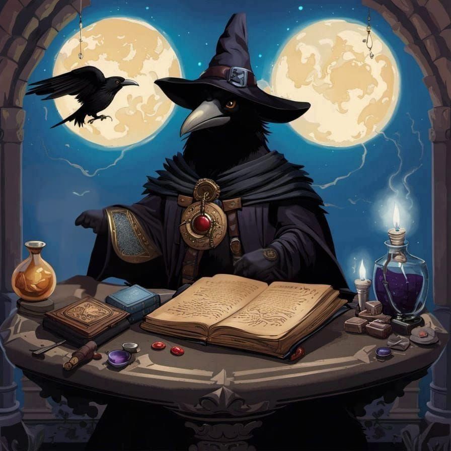 Wizard raven - AI Generated Artwork - NightCafe Creator