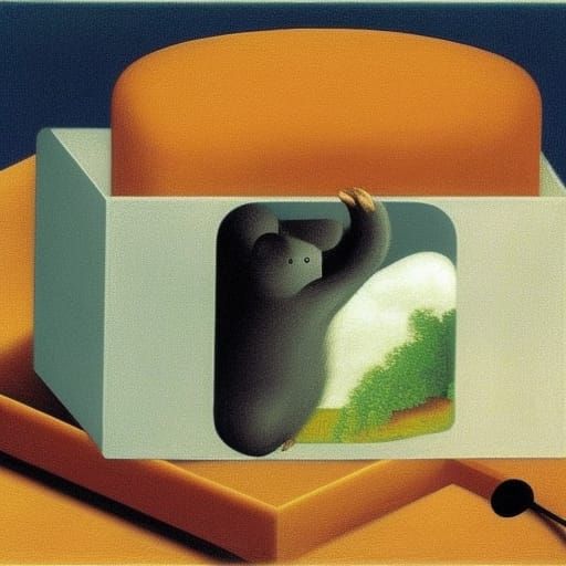 64-bit mouse eats 32-bit cheese for 16-bit pleasure. By Rene Magritte ...