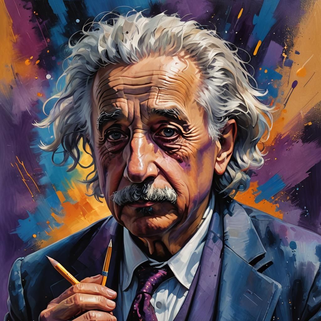 Albert Einstein, thinking - Albert Einstein, thinking
