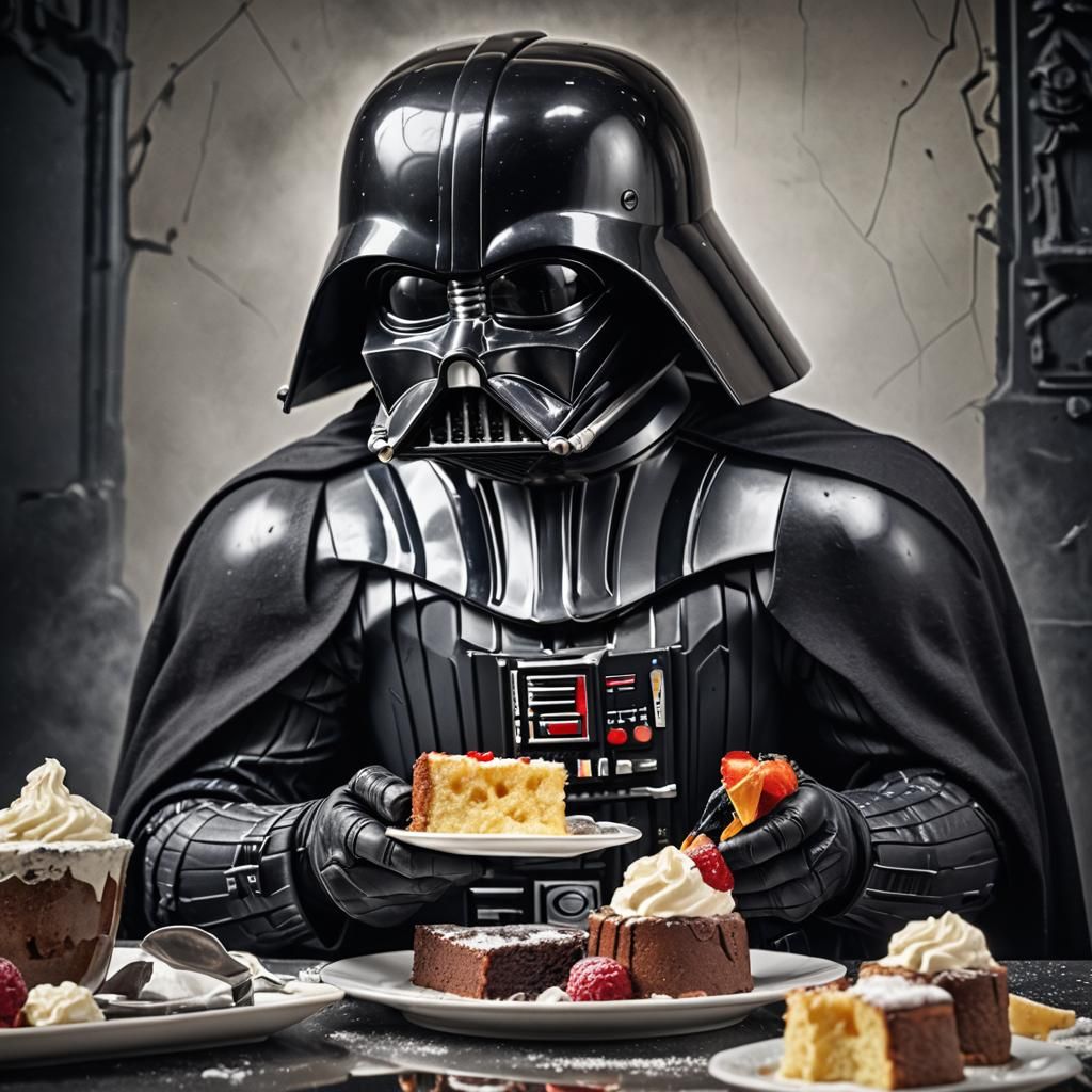 Darth Vader eating sponge pudding - Darth Vader's Atmospheri...