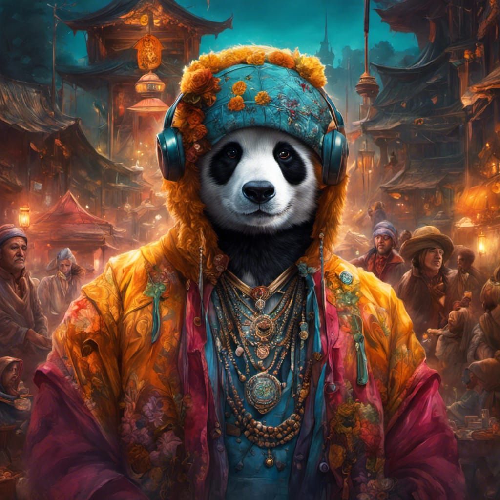 Rap God Panda : r/nightcafe