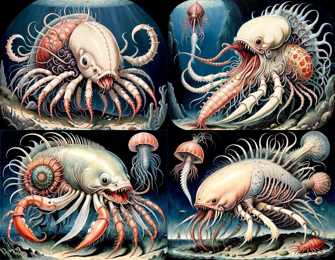 Surreal Arabian Beast Emerges from Vivisected Body - AI Art