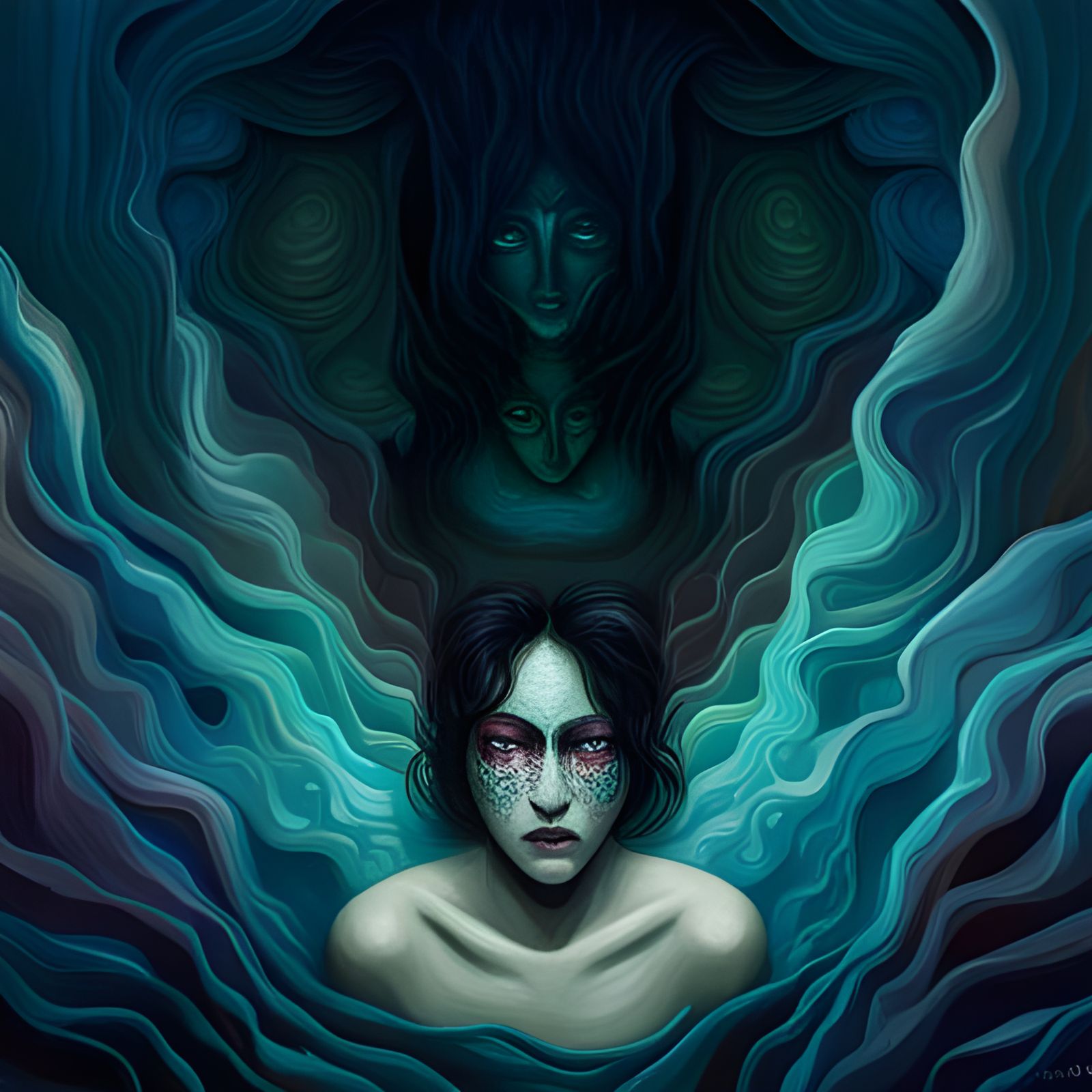 The deity of sleep, dreams and nightmares watching over sleepers - AI ...