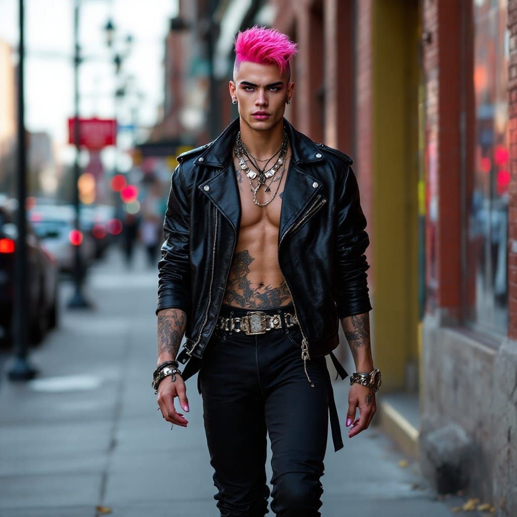 Photoshoot 250121A - Confident Gay Model Exudes Swagger in B...