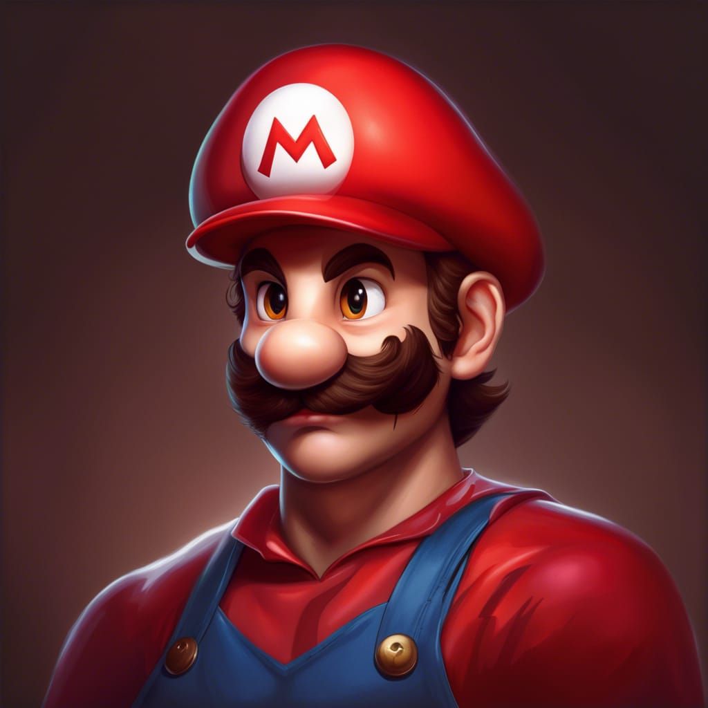 Super Mario, Portrait of Gerard Dépardieu - AI Generated Artwork ...