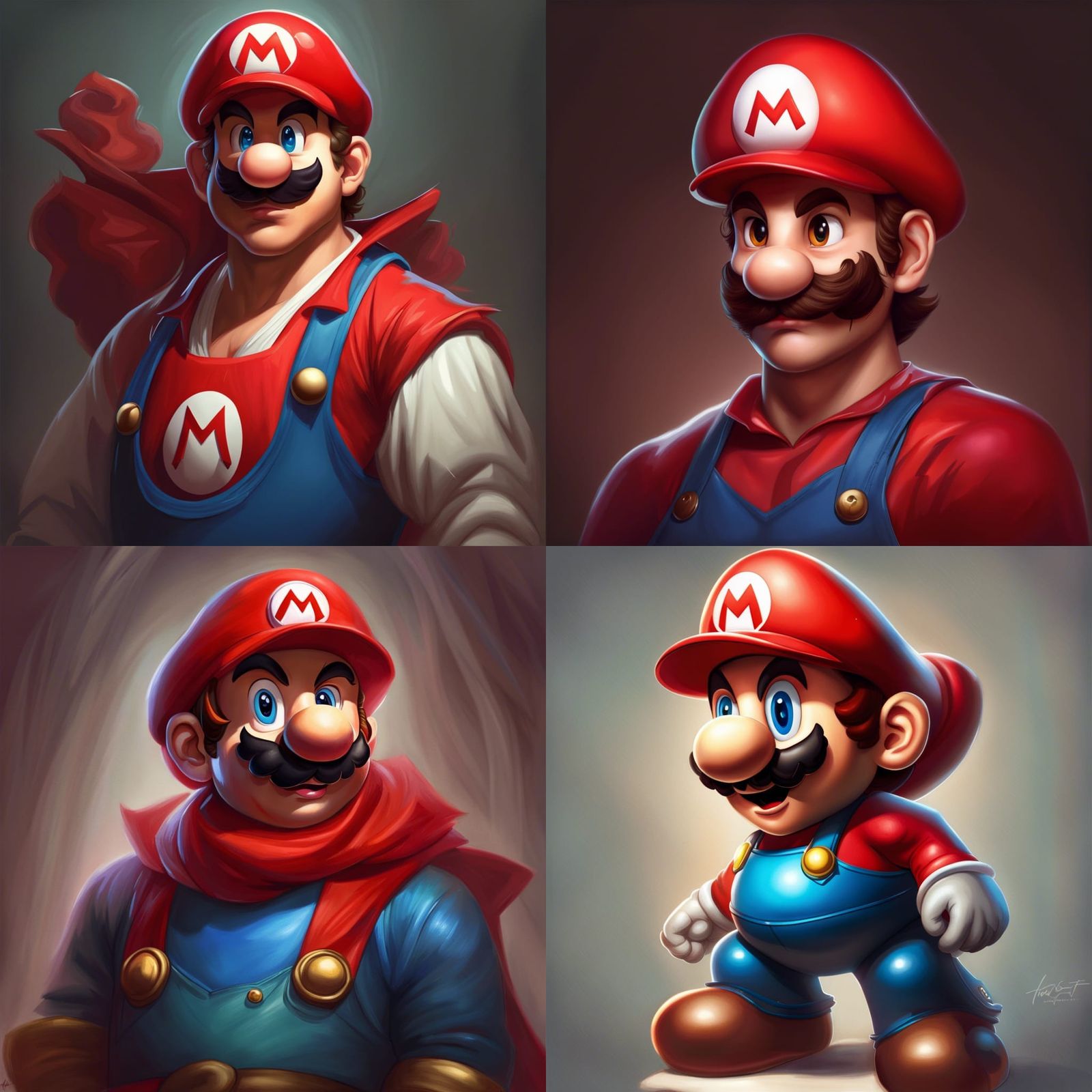 Super Mario, Portrait of Gerard Dépardieu - AI Generated Artwork ...