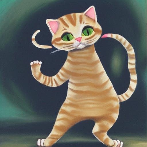 dancing cat - AI Generated Artwork - NightCafe Creator