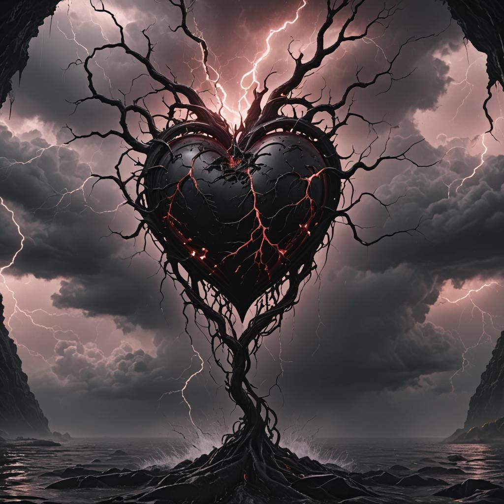 Bleeding Black Heart Animation - AI Generated Artwork - NightCafe Creator