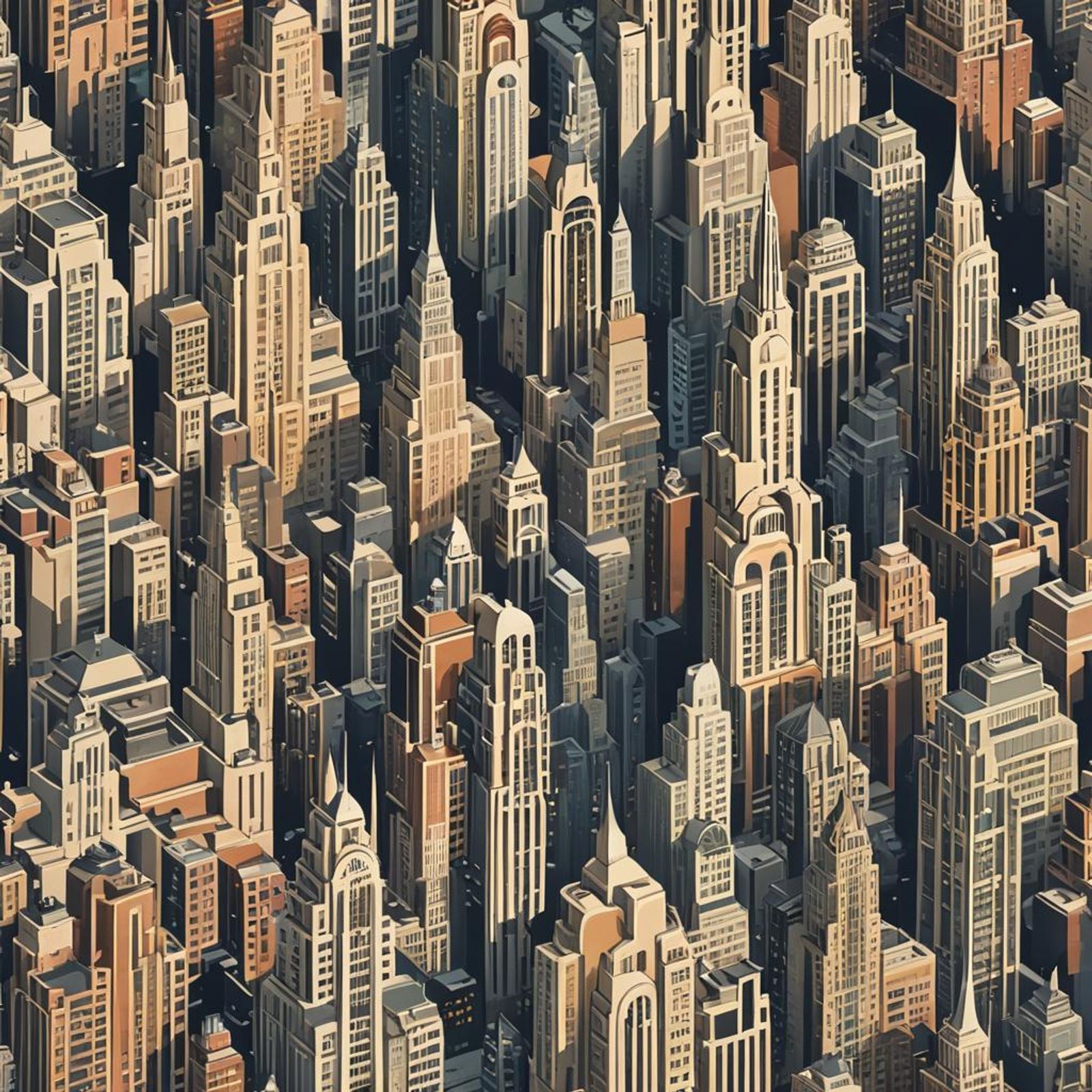 Art Deco cityscape. - AI Generated Artwork - NightCafe Creator