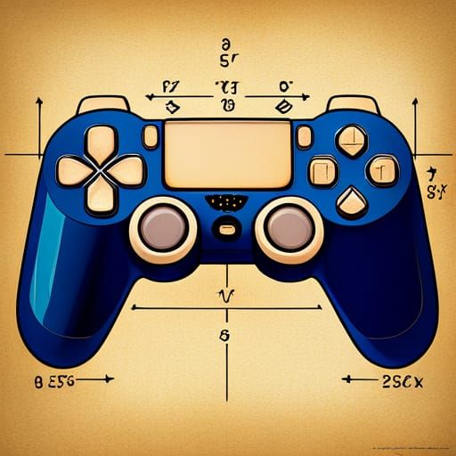 Playstation Controller Blueprint - AI Generated Artwork - NightCafe Creator