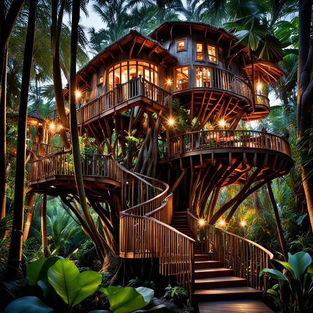 Absolutely fabulous treehouse elaborate, luscious, beauty beyond belief ...