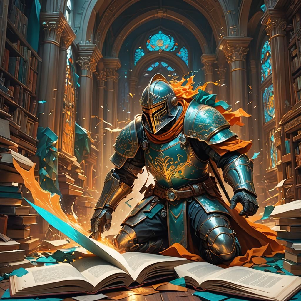 A Knight time book - AI Generated Artwork - NightCafe Creator