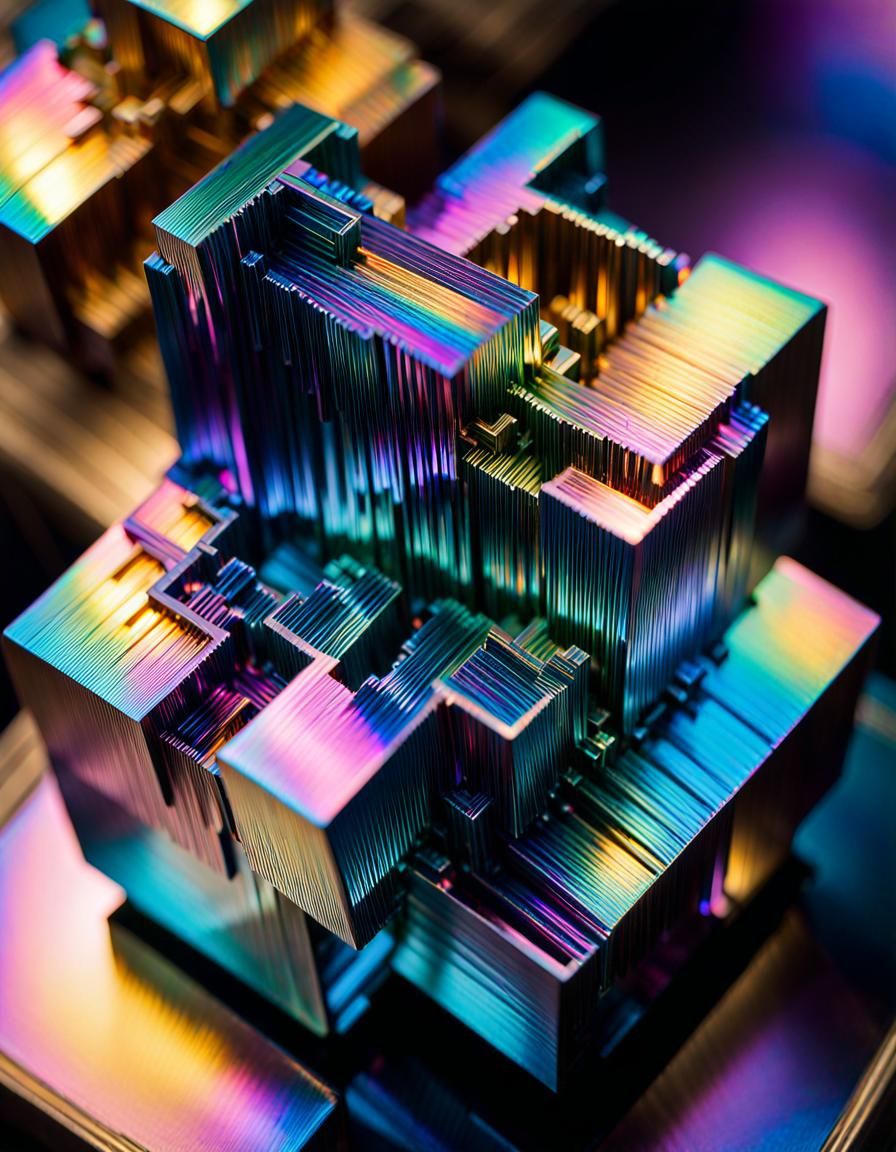 Bismuth alloy specimens - 24jan24 - AI Generated Artwork - NightCafe Creator