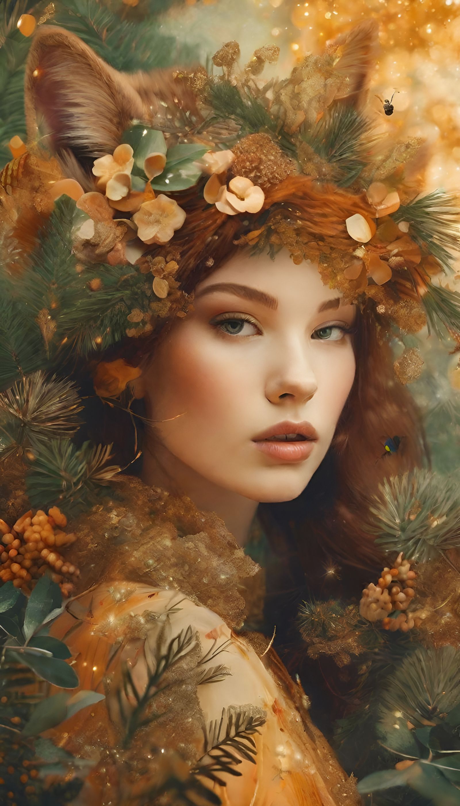 Vintage_Vibes_as_a_face_portrait::"Double exposure, nature_blends_in ...