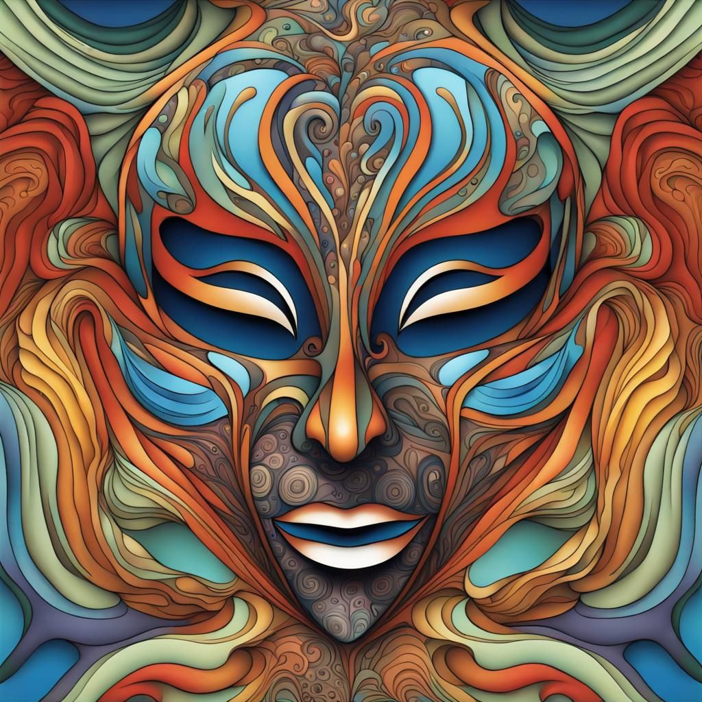 A mask, the style and colors of a painter! - AI Generated Artwork ...