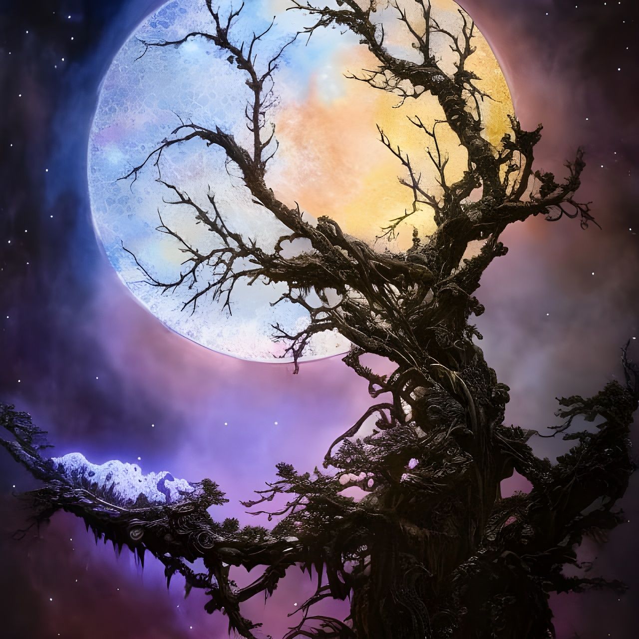 Dreamcore fantasy moon bonsai galaxy - AI Generated Artwork - NightCafe ...