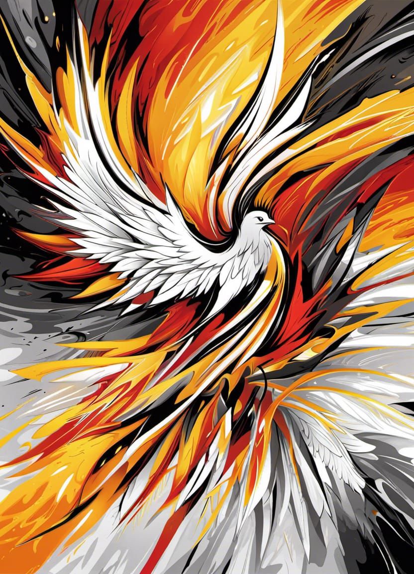 Abstract phoenix - AI Generated Artwork - NightCafe Creator
