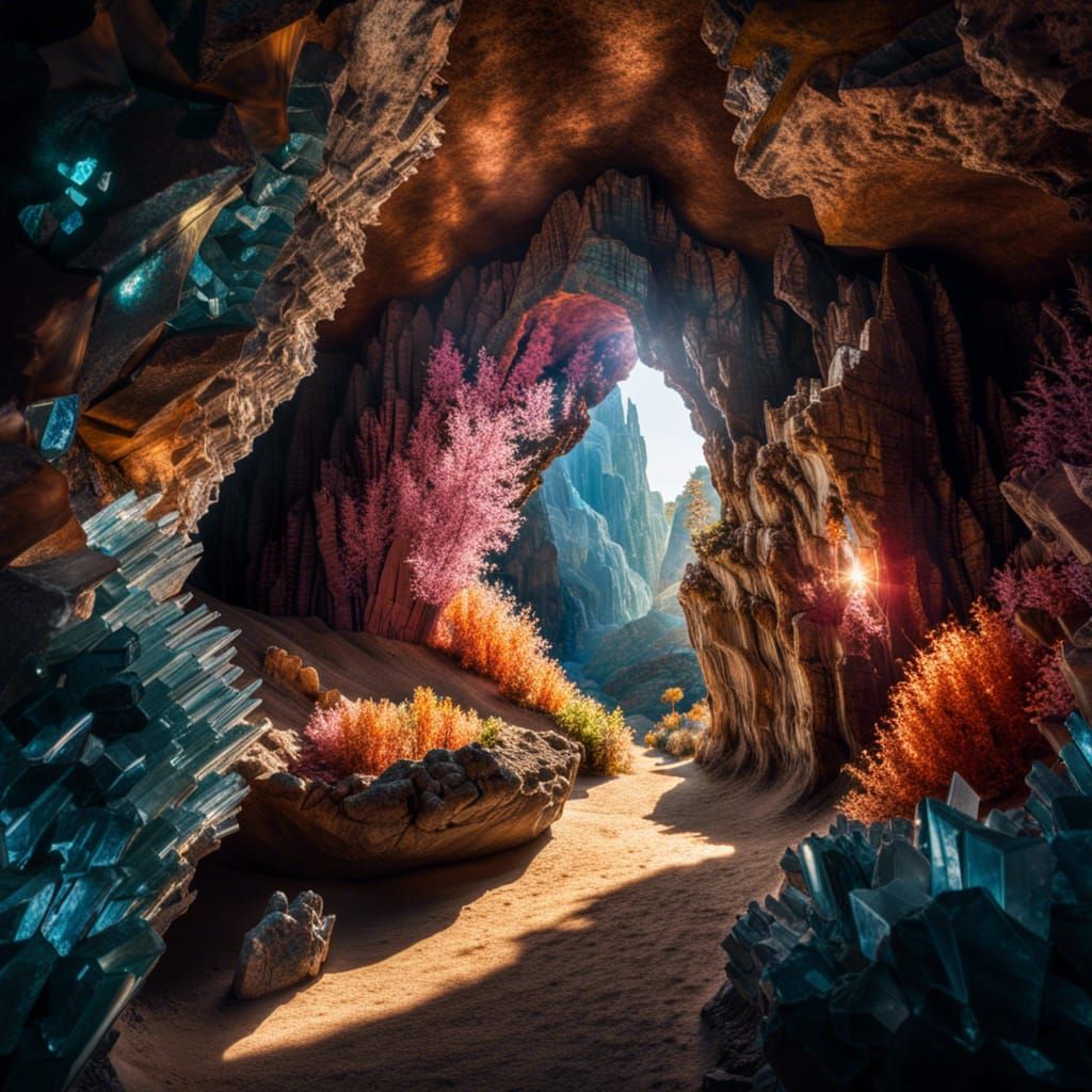 The Cave Exit - AI Generated Artwork - NightCafe Creator
