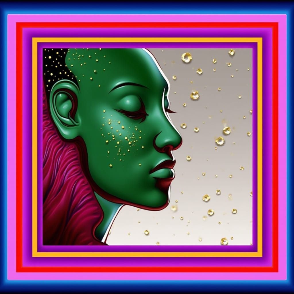 Ethereal Nautilus Humanoid in Celestial Aura - AI Art