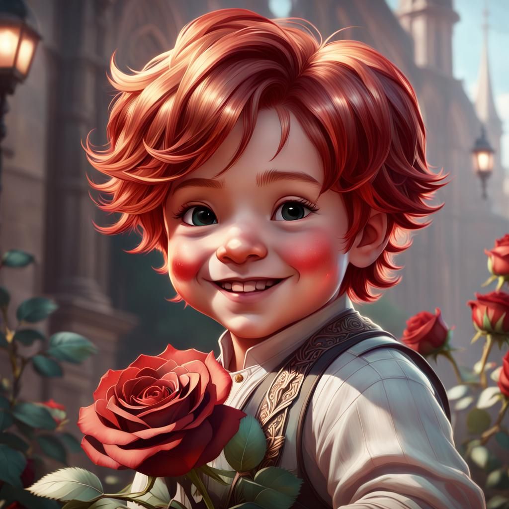 Rose Boy - AI Generated Artwork - NightCafe Creator