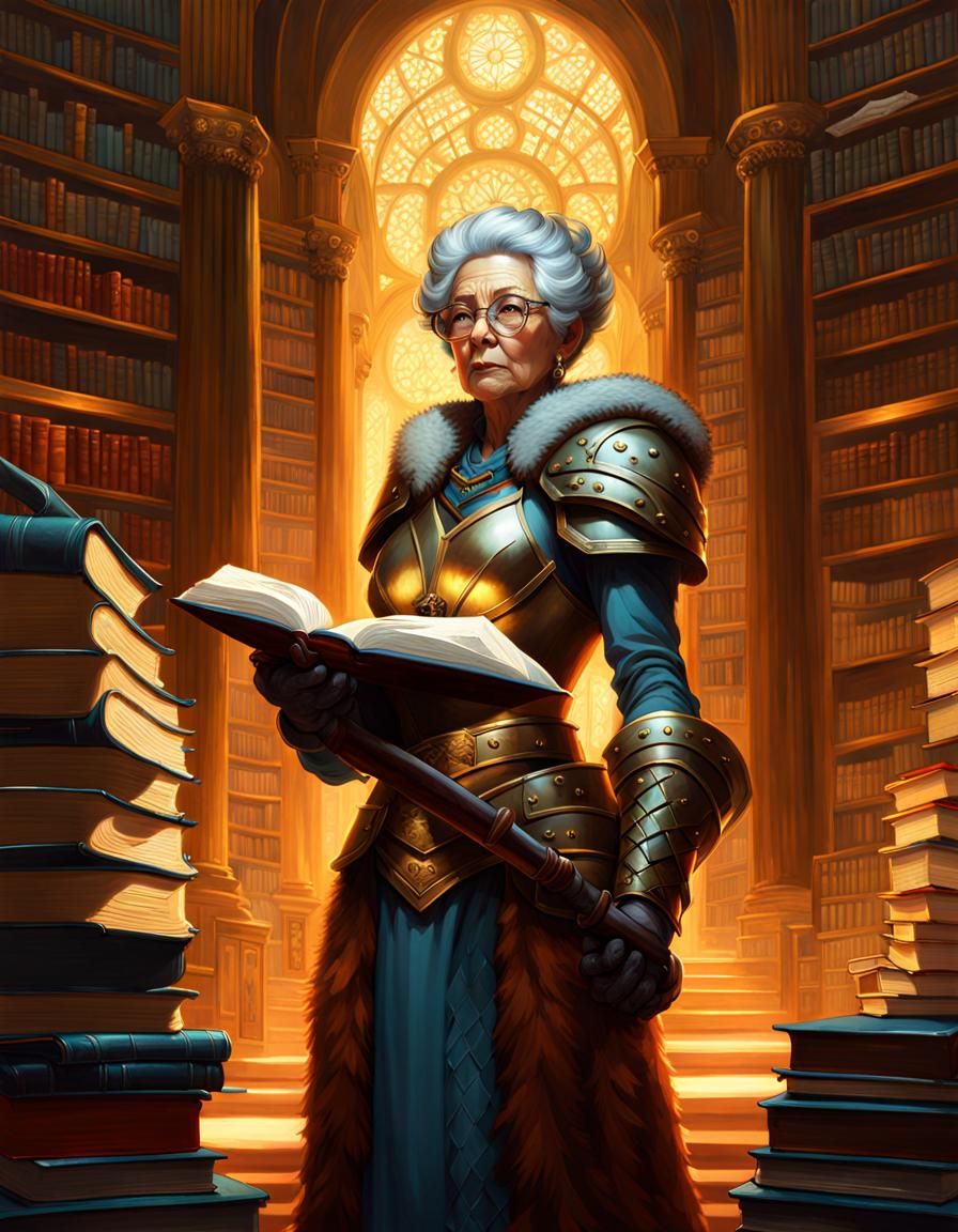 JoAnn the Librarian - AI Generated Artwork - NightCafe Creator