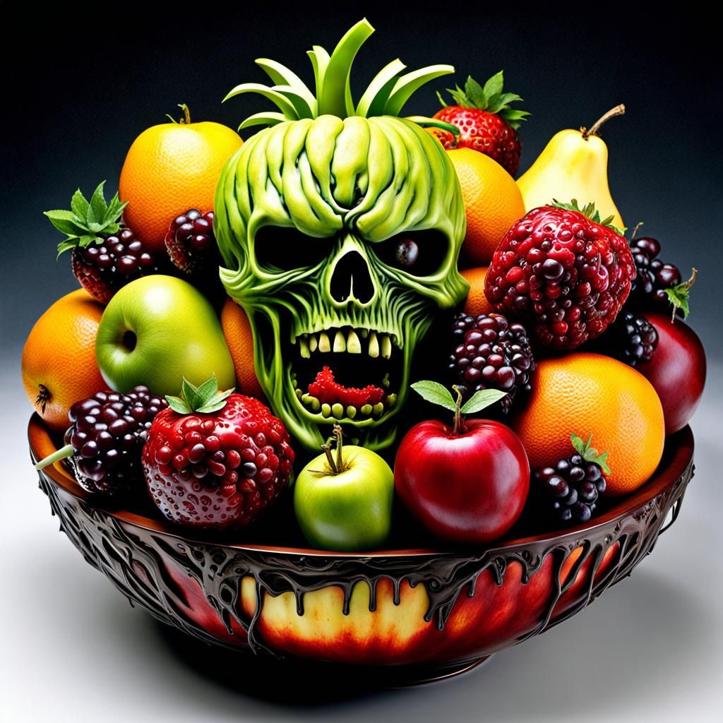 Zombie fruit bowl - AI Generated Artwork - NightCafe Creator