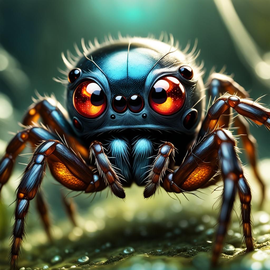 A Chibi Spider is lonely spider - AI Generated Artwork - NightCafe Creator