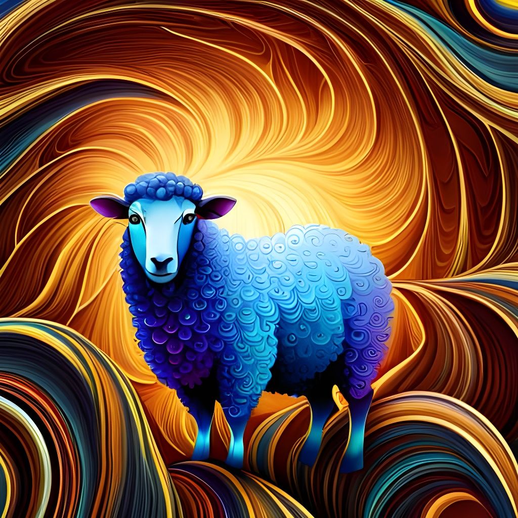 Blue Sheep - AI Generated Artwork - NightCafe Creator