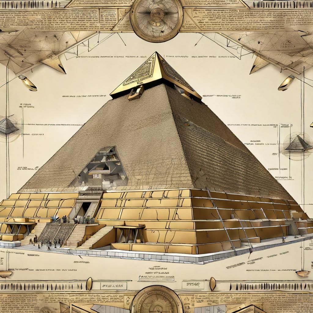 Construction plan for the Great Pyramid - AI Generated Artwork ...