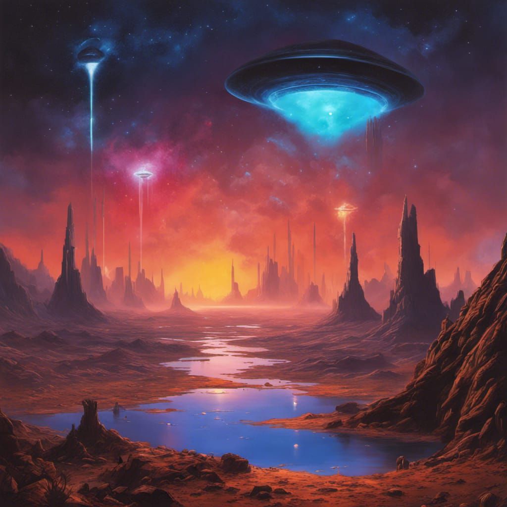 Alien Landscape Painting by Shahab Alizadeh & Edward Blair Wilkins ...