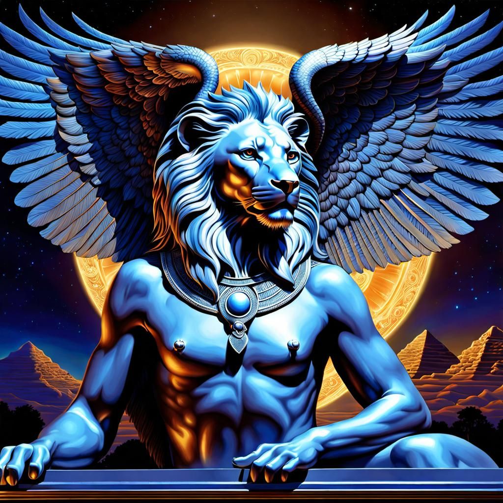 Moonlit Sphinx - AI Generated Artwork - NightCafe Creator