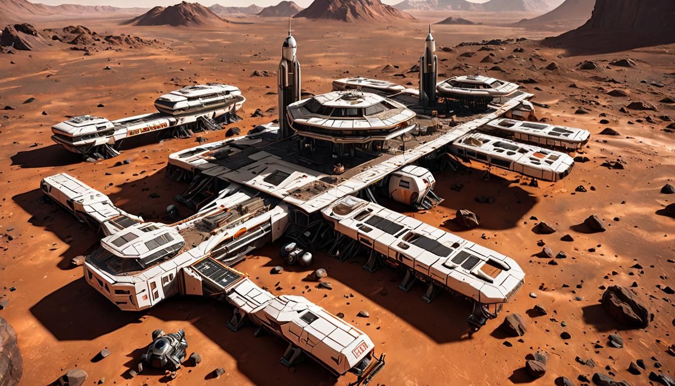 Base on Mars - AI Generated Artwork - NightCafe Creator