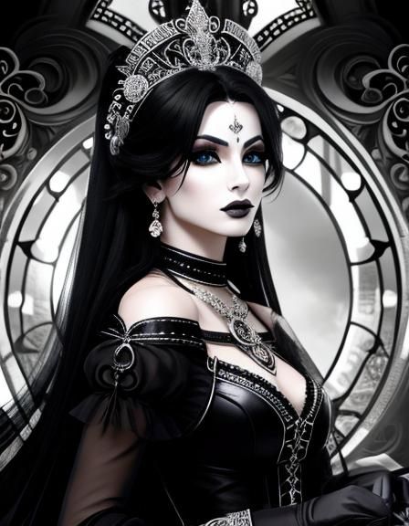 female goth goddess - AI Generated Artwork - NightCafe Creator